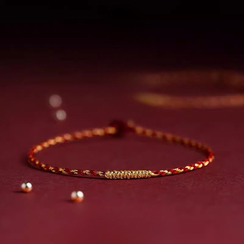 Vajra Knot Good Luck Red String Protection Anklet Bracelet – zen&healing